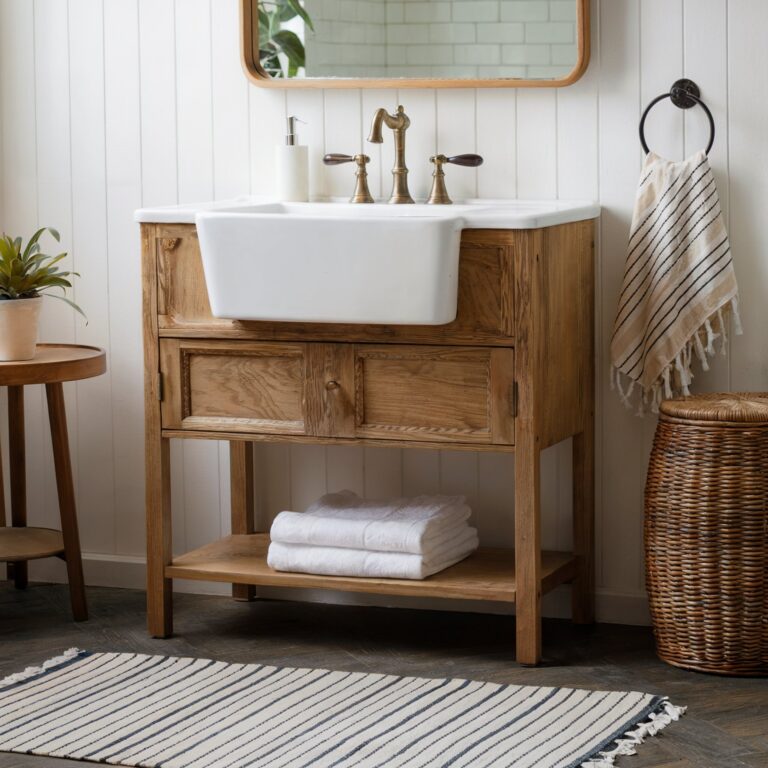 43 Irresistible Farmhouse Bathroom Vanity Ideas to Inspire Your Next ...