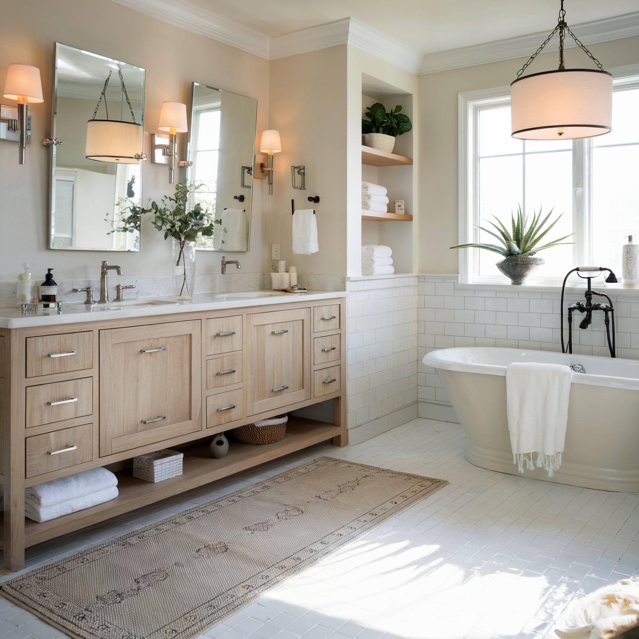 43 Irresistible Farmhouse Bathroom Vanity Ideas to Inspire Your Next ...