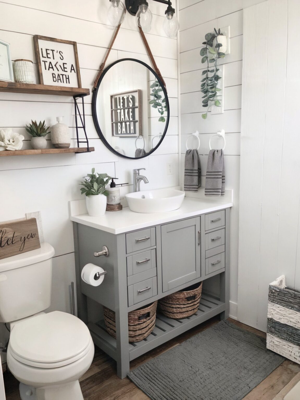 43 Irresistible Farmhouse Bathroom Vanity Ideas to Inspire Your Next ...